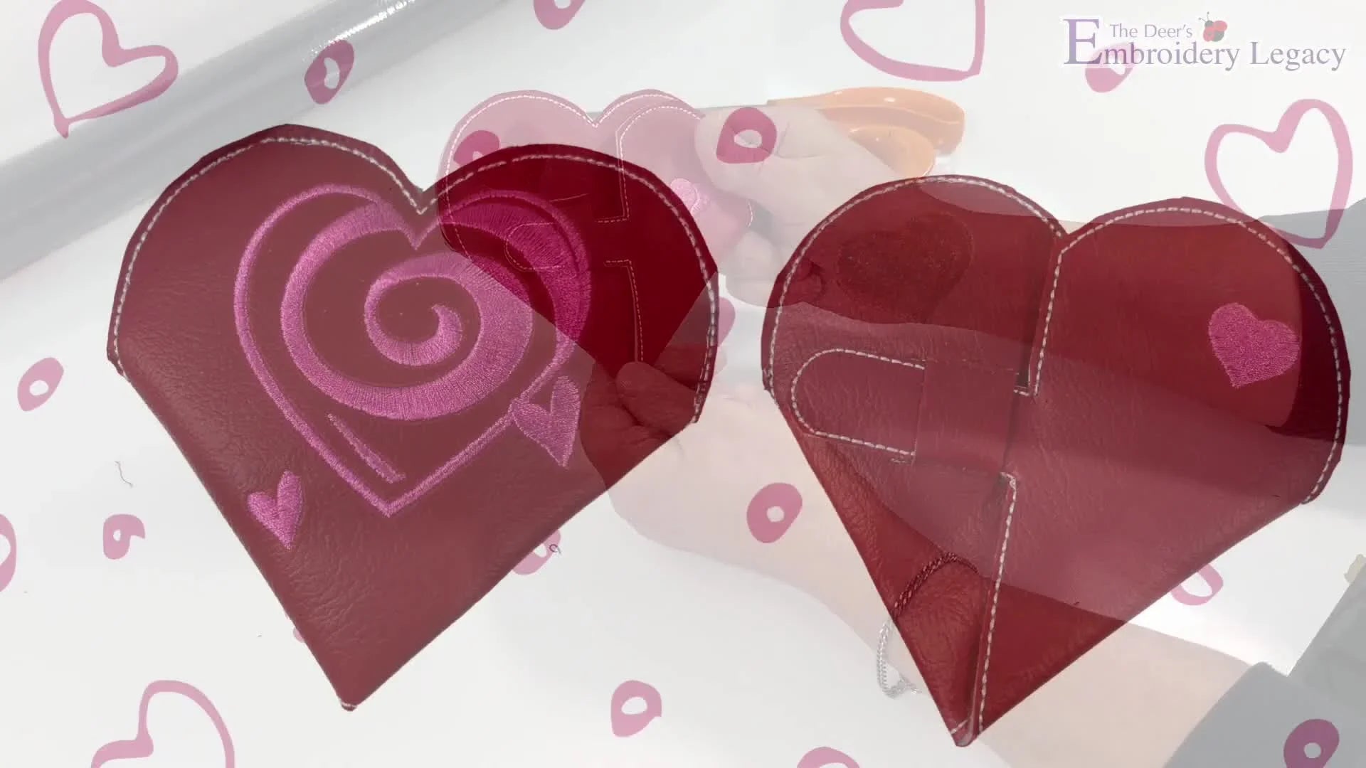 The 10×10 Vinyl Trick: Stitch a Folded Heart Pouch on a Tajima Machine ...