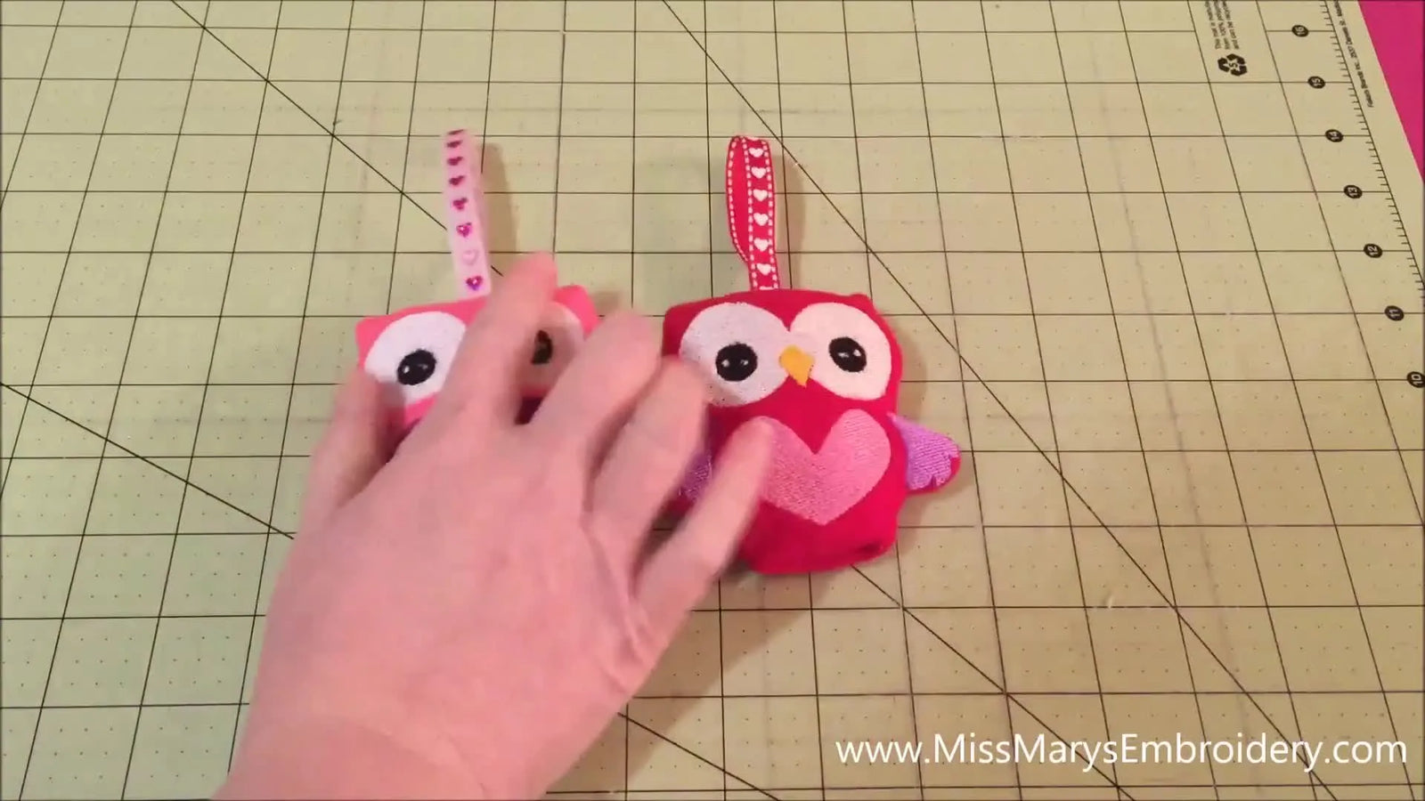 No-Hand-Sew ITH Valentine Owl Stuffy on a Baby Lock 4x4 Hoop: Clean Se ...