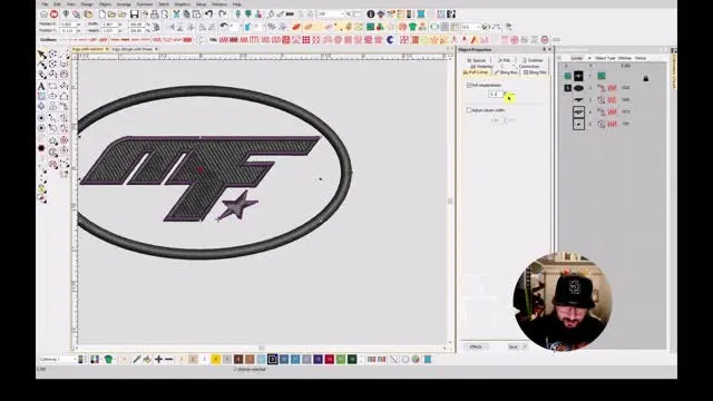Digitize a Clean MF Logo in Wilcom: Sharp Satin Borders, Zero Gaps, an ...