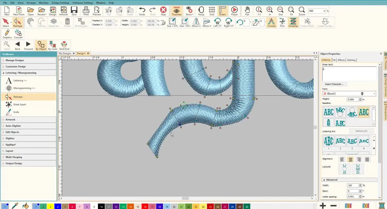 Turn Plain Hatch Block 2 Text into a Dragon Tail “G” (and Keep It Sewi ...