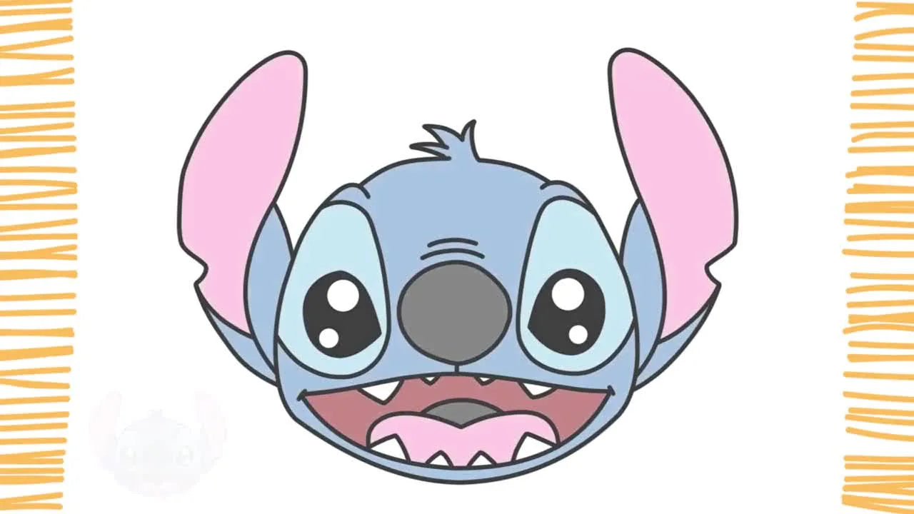 How to Draw Stitch's Face: An Easy Step-by-Step Guide – EmbroideryHooping