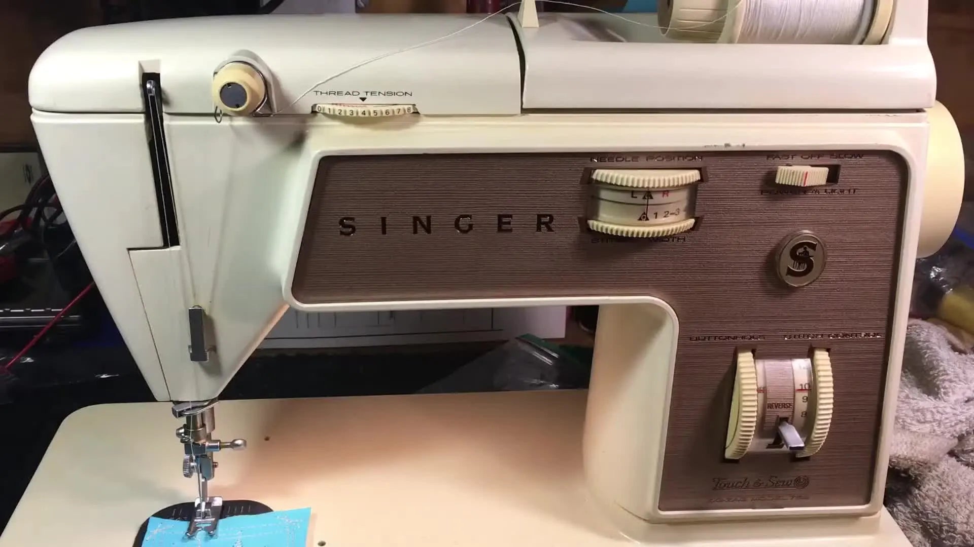 Singer Touch & Sew 758: Threading, Bobbin Winding, and Gear Care (No M ...