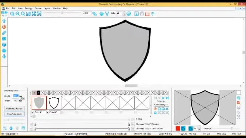 Manual Shield Digitizing in Threads Embroidery Software: The Lockdown ...