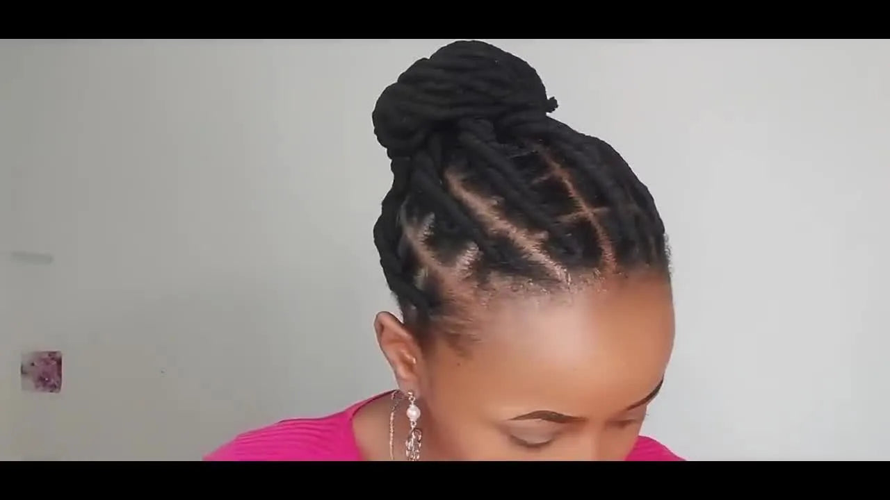 DIY African Thread Style for Natural Hair â Heatless Protective Bun ...