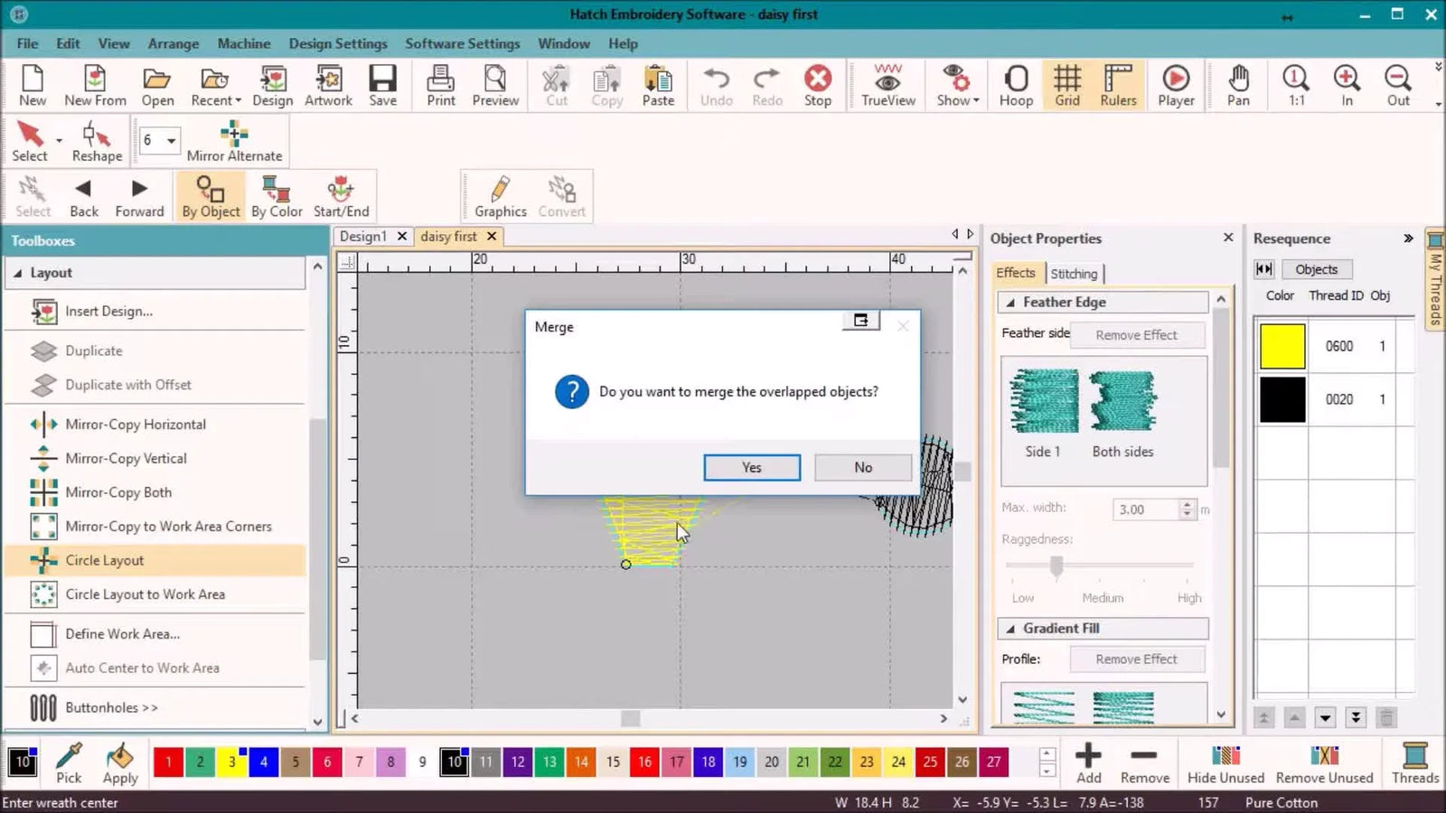 Digitize a Daisy in Hatch (No Template): Clean Satin Petals, Perfect C ...