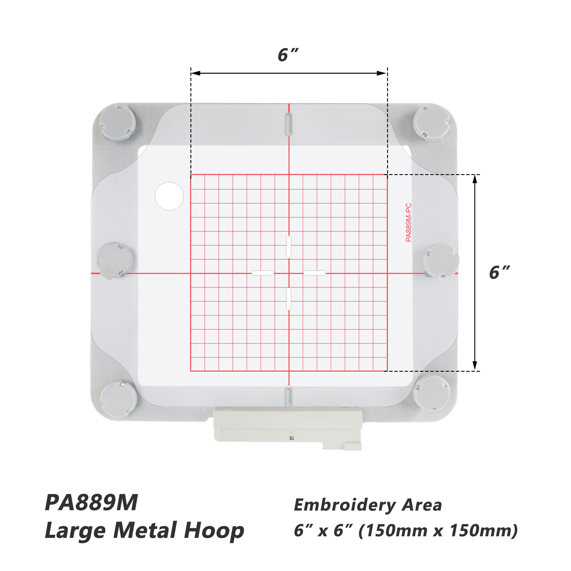 PA889M 5.5" x 5.5"140x140mm metal Magnetic Hoop for Husqvarna Viking D ...