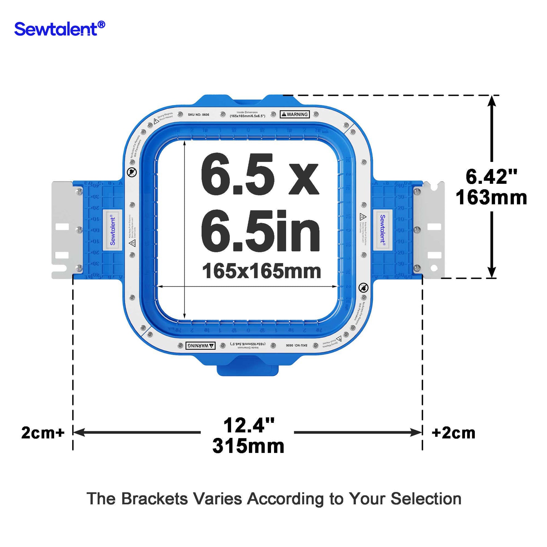 Sewtalent Magnetic Hoop 6.5″x6.5″ | 165x165mm for Janome MB4/ MB-4S/ M ...