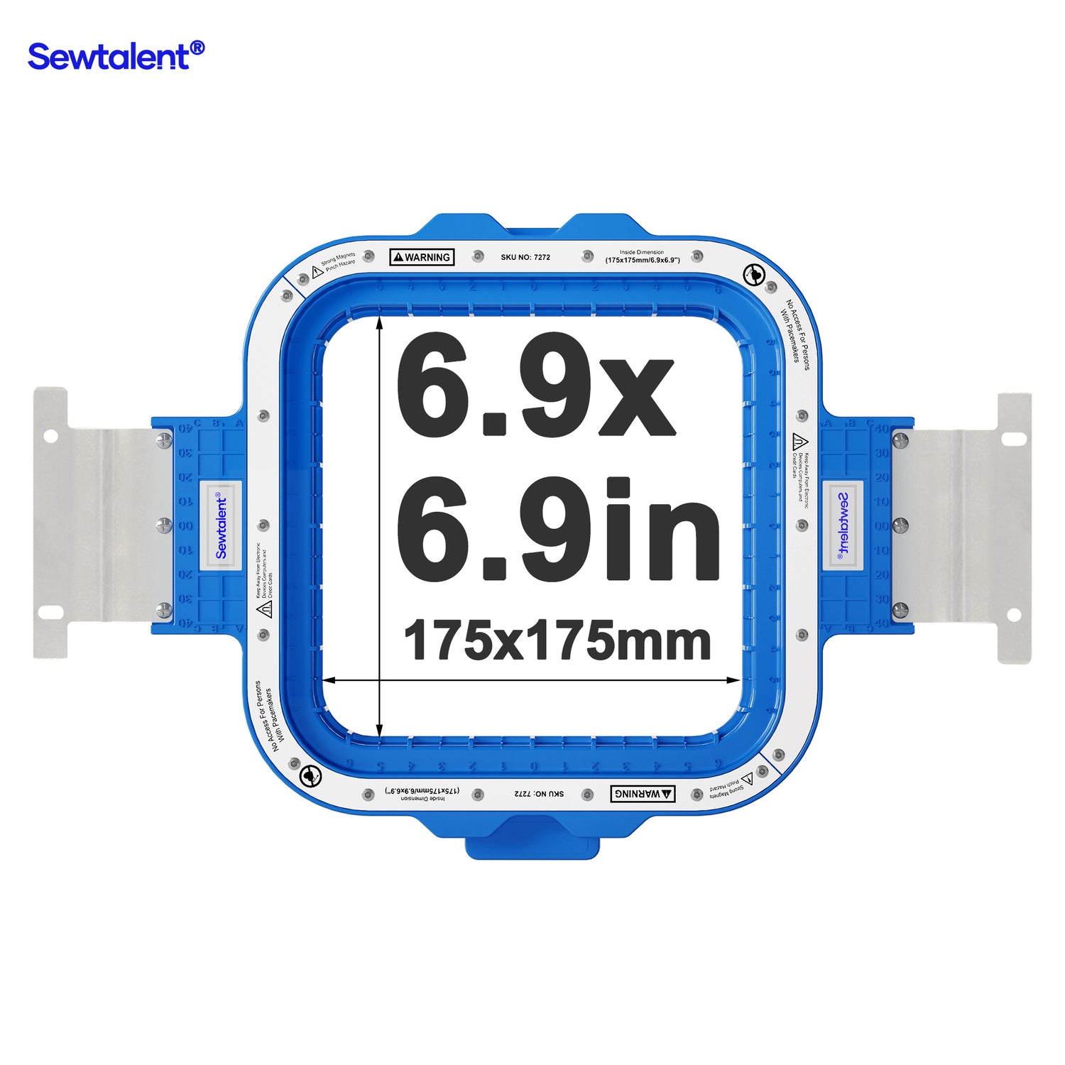 Sewtalent Magnetic Hoops 6.9″x6.9″ | 175x175mm for Barudan Embroidery ...